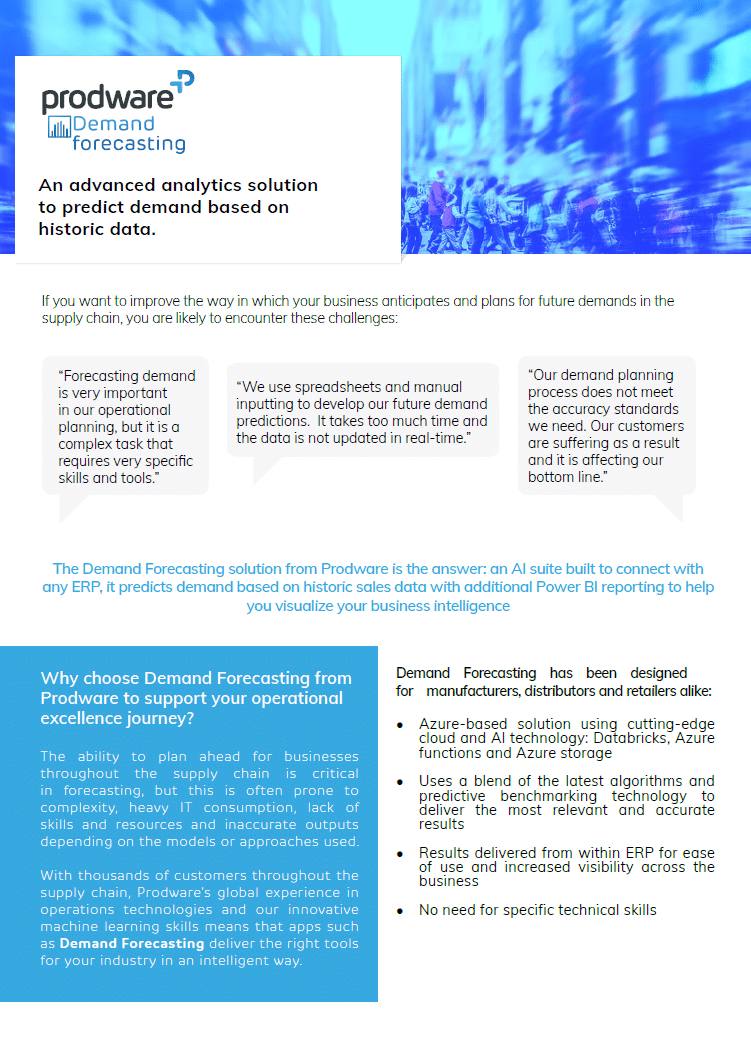 Demand Forecasting Erp An Advanced Analytics Solution