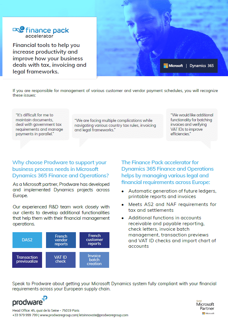 Accélérateur pack Finance Pack | Brochure