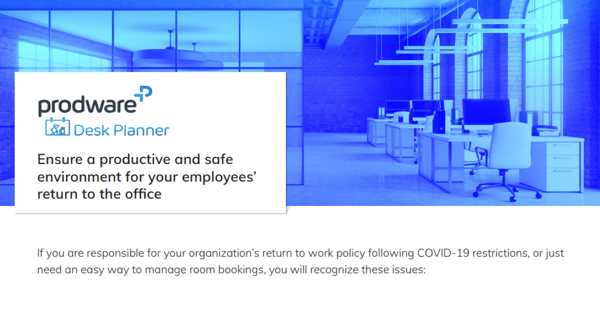 Prodware Desk Planner | Brochure | Prodware Nederland