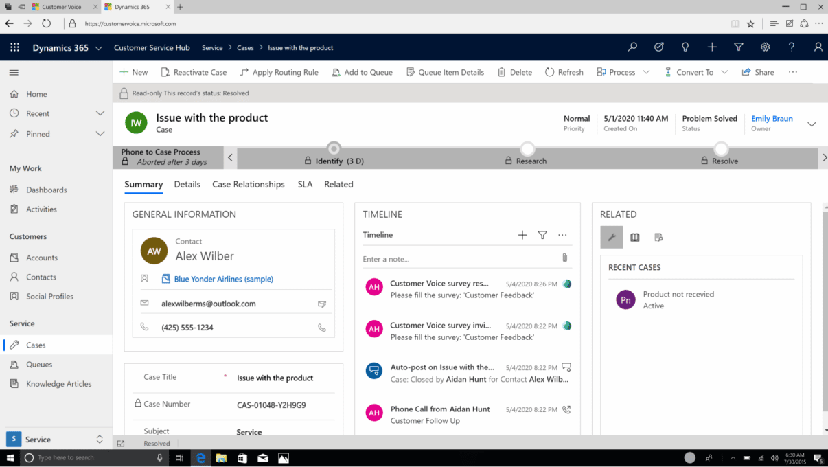 Customer Voice | Microsoft Dynamics 365 | analyse d'avis clients Customer Voice | Microsoft Dynamics 365 | analyse d'avis clients